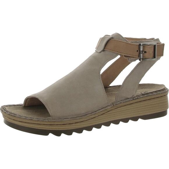 Naot | Shoes | Naot Womens Verbena Gray Leather Cutout Open Toe Ankle ...